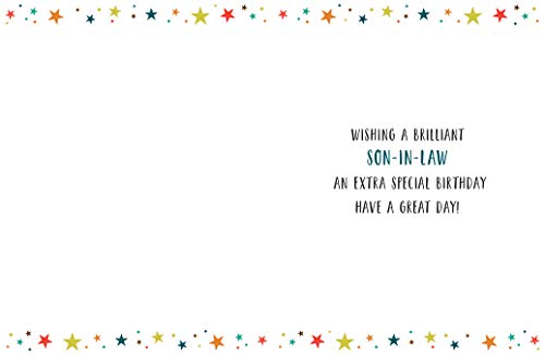 Regal Publishing Modern Birthday Card Son in Law - 8 x 6 inches -