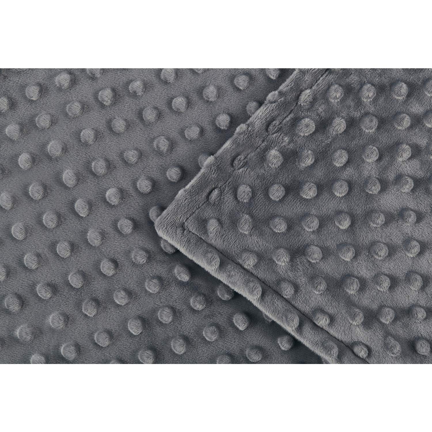 RelaxBlanket 60''x80'' Duvet Cover for Weighted Blanket | Premium Super Soft Minky Dot | Dark Grey
