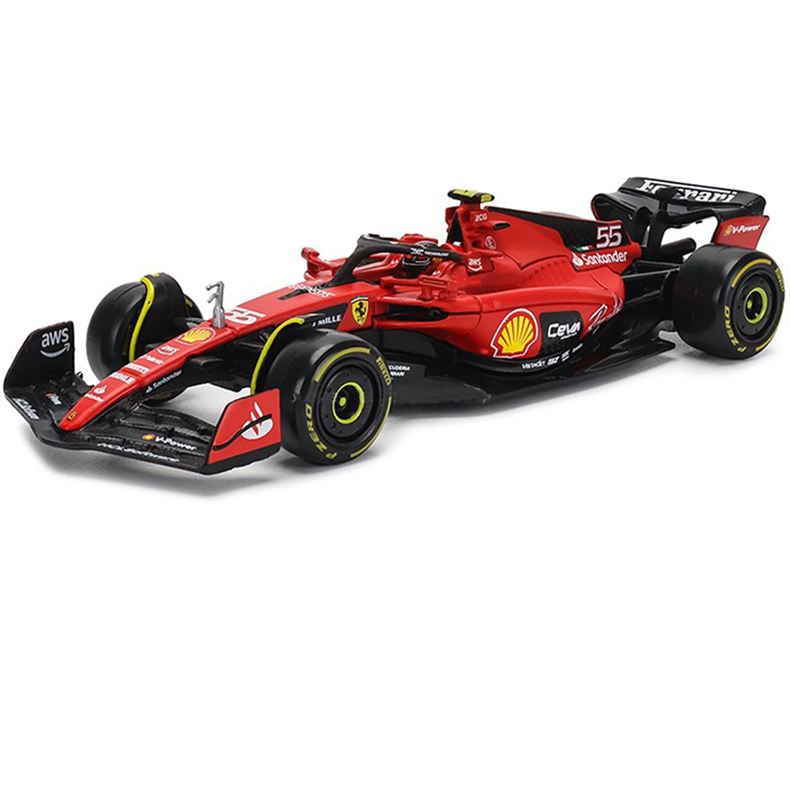 JODIYAAH Bburago 1:24 F1 2023 SF23 16# Charles Leclerc Ferrari Alloy Car Die Cast Car Model Collection Gift (1/24 SF23 16#)