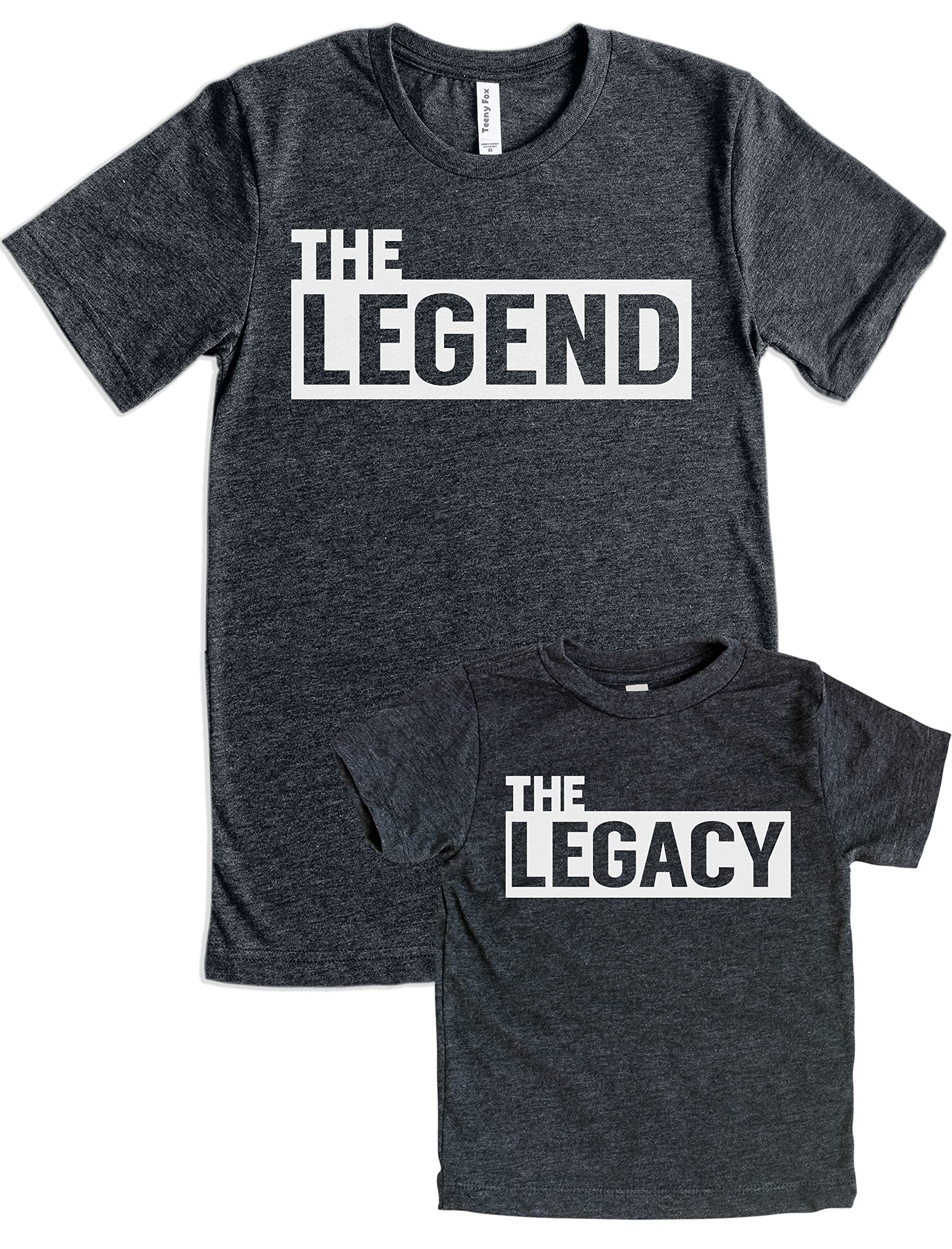 Teeny Fox The Legend Legacy Dad and Son Shirts Father Daddy Mini Tee T-Shirt Bodysuit Set for Family Matching Outfit