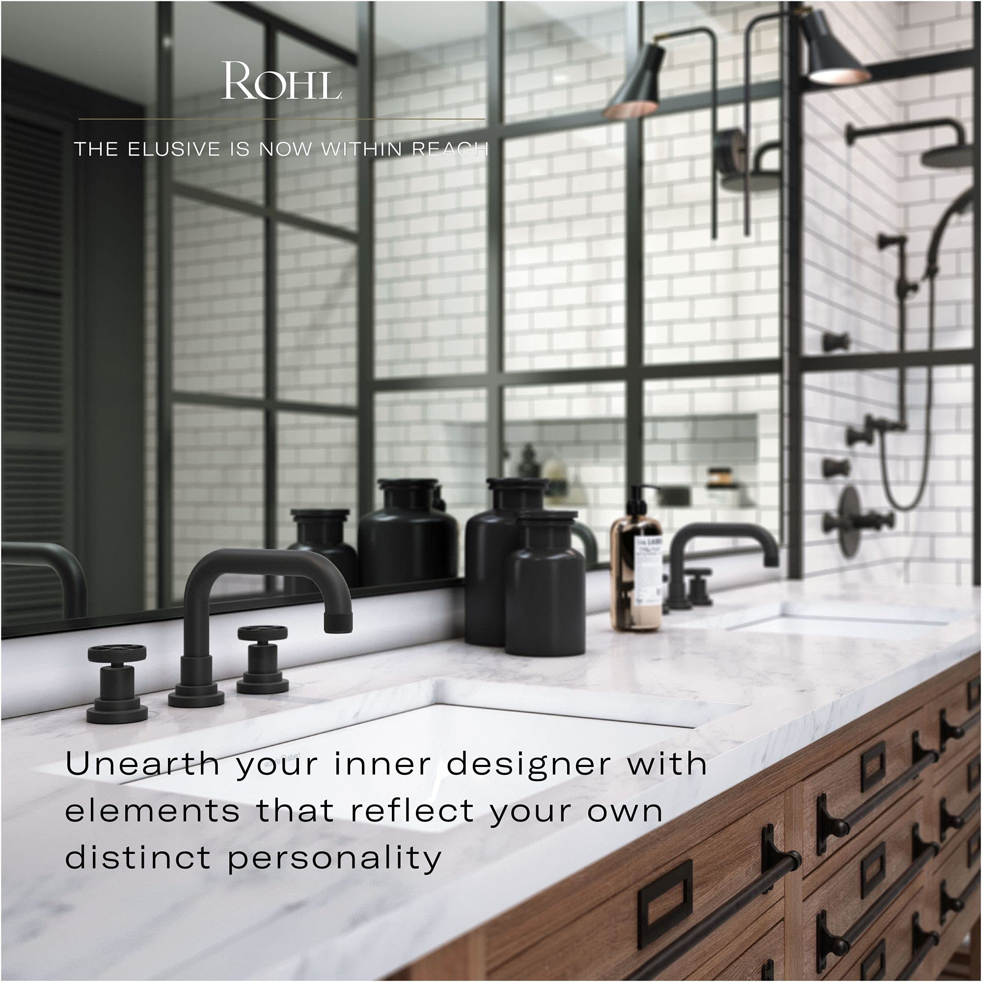 Rohl A3307IWMBTO-2 Bath Faucets and Accessories, Matte Black