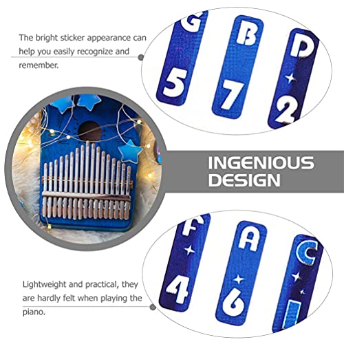FARUTA Kalimba Thumb Piano Note Stickers for Beginner Learner Musical Gift and Kalimba Scale Sticker Percussion