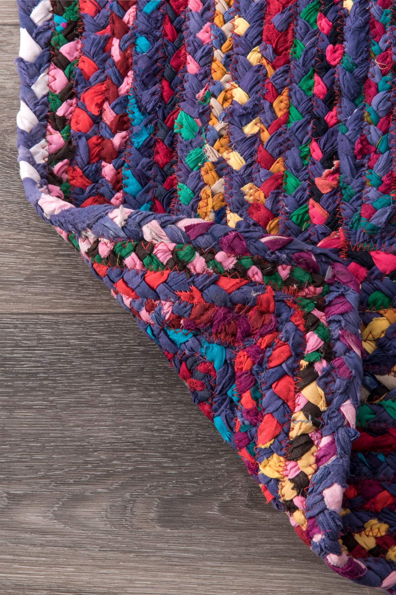 nuLOOM Tammara Bohemian Hand Braided Area Rug, 5x8, Blue