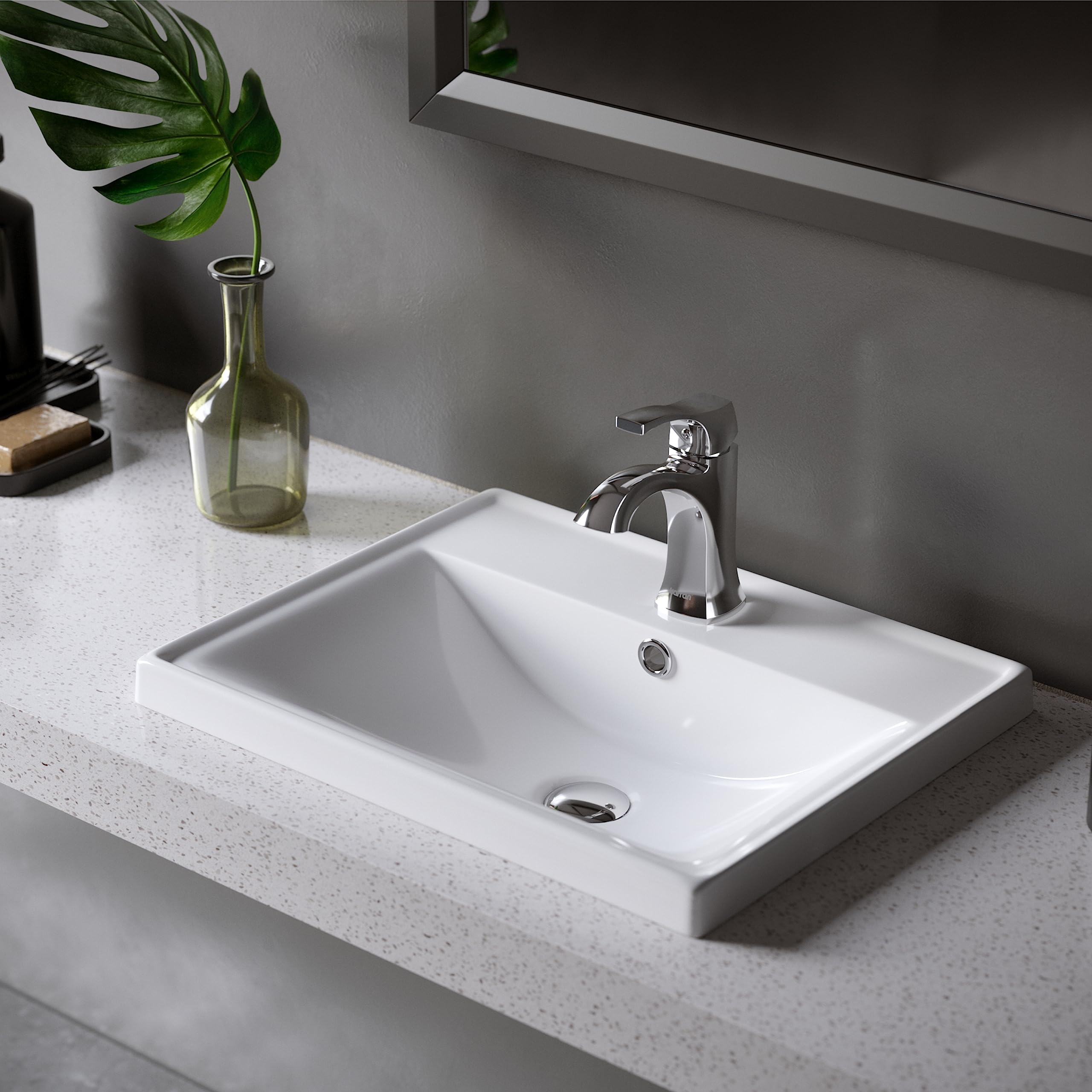 Karran Randburg KBF520 Single-Handle Single Hole Basin Bathroom Faucet with Matching Pop-up Drain in Chrome