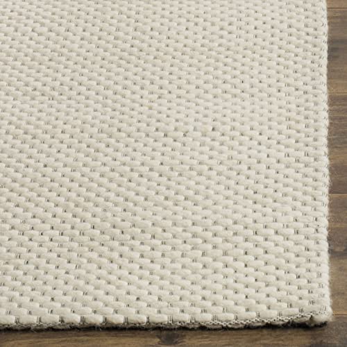 SAFAVIEH Natura Collection Area Rug - 10' x 14', Ivory, Handmade Solid Wool, Ideal for High Traffic Areas in Living Room, Bedroom (NAT801A)