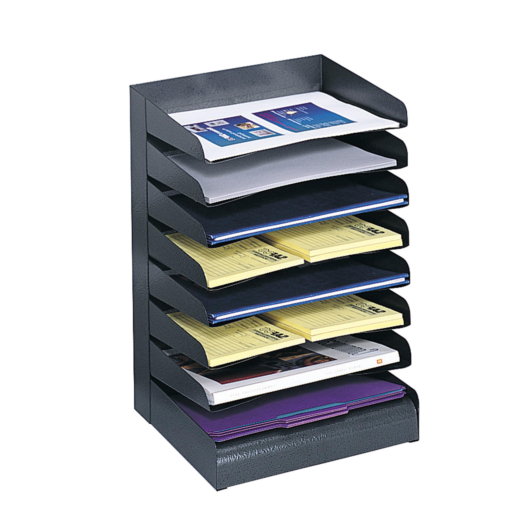 Safco 8 Tier Desk Organizer for Home, Office, Classroom & More, File Organizer with 8 Shelves, Powder Coated Finish, Commercial-Grade Steel Construction