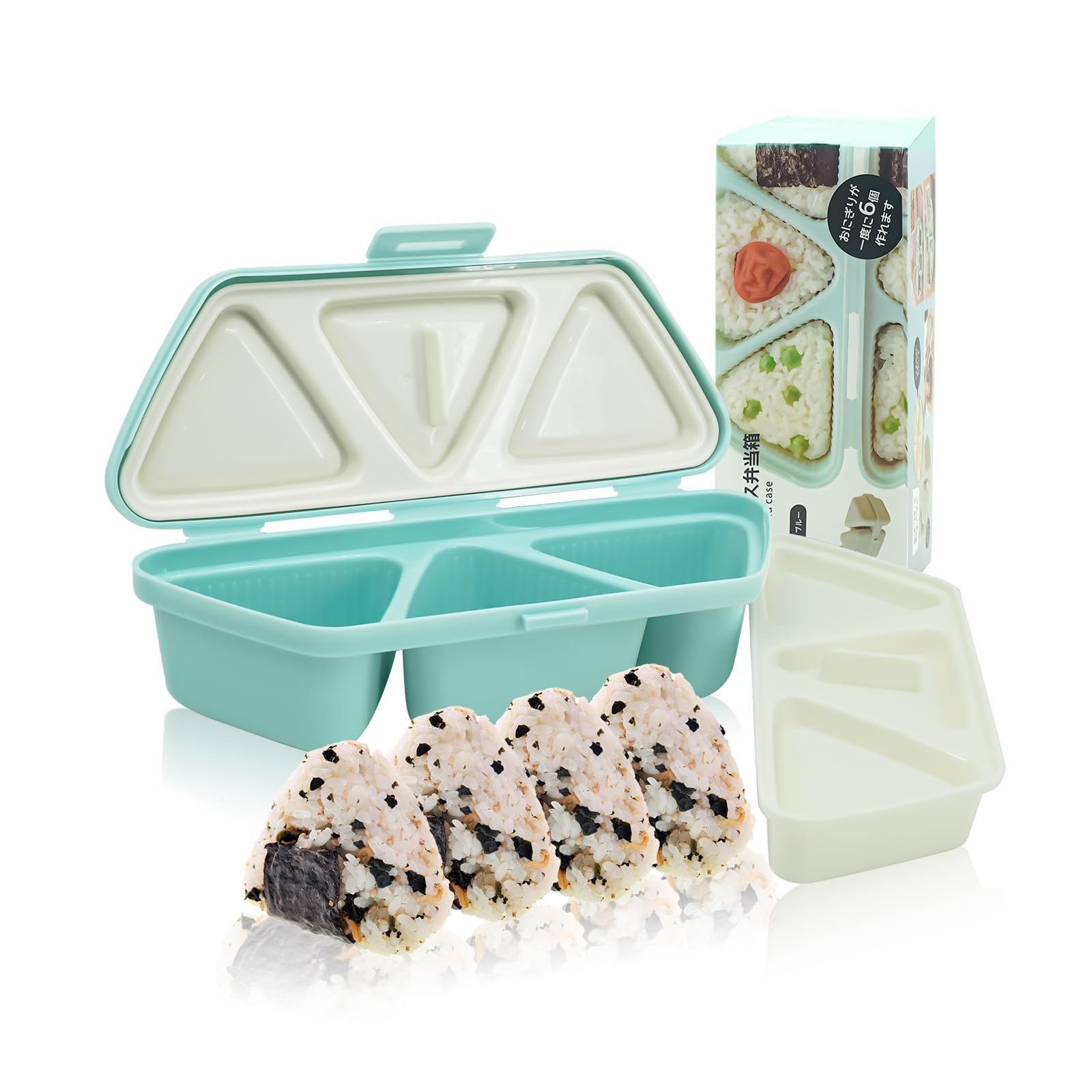 Onigiri Mold Triangle Rice Ball Mold Able To Make Up To 6 Triangle Sushi At The Same Time Quickly - Rice Ball Mold for Storing Sushi and Making Sushi