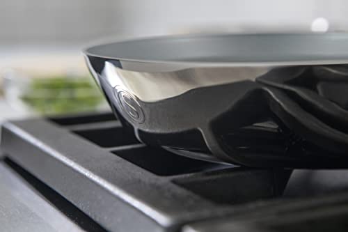 SAVEUR SELECTS Tri-ply 10-Inch Non-Stick Frying Pan, Induction-ready, Dishwasher Safe, Voyage Series