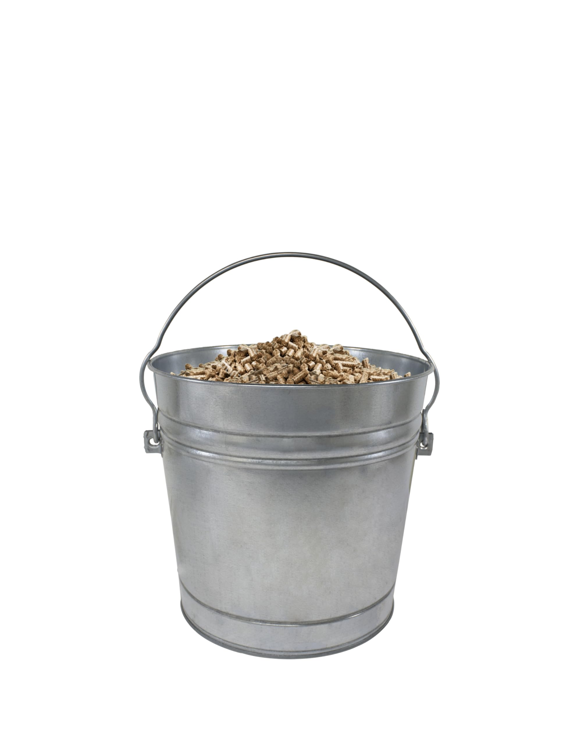 Plexon Silver 10-Gallon Galvanized Steel Trash Can with Lid - Stylish Metal Trash Bin for Kitchen, Outdoor Patio, and Camping