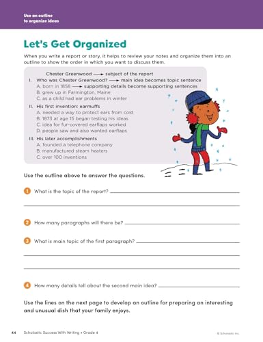 Scholastic Success with Writing Grade 4 Workbook
