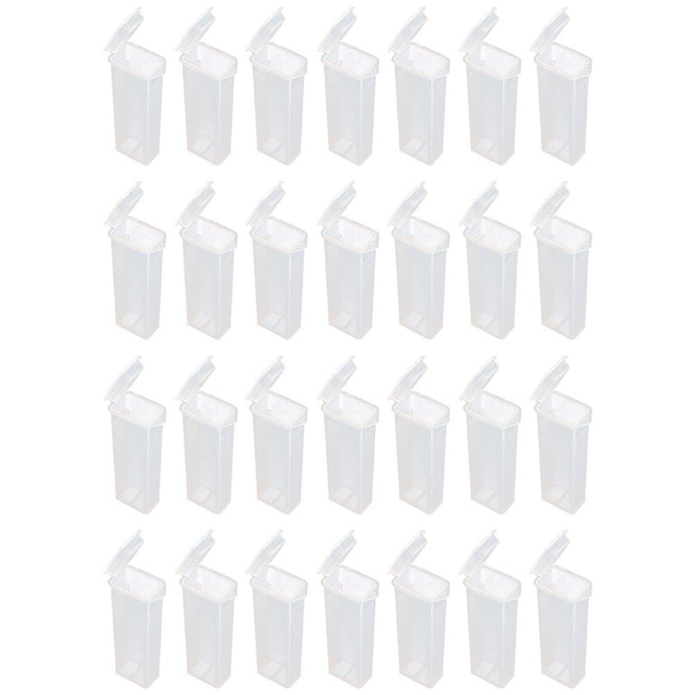 Scicalife Glass Slide Cases, 50pcs Plastic Rectangle Microscope Glass Holder Slide Box for 5 Slides, Microscope Slide Box for Laboratory Use