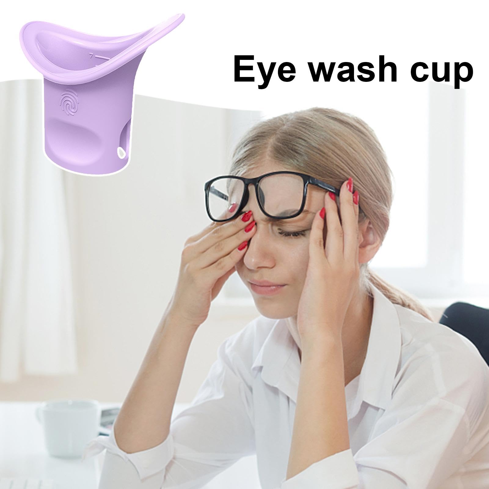 Silicone Eye Wash Cups, Eye Wash Cleaner Kit Silicone, Eye Cups for Eye Wash, Soft Eye Cleaning Eyewash Cups Cleansing with Storage Container, Eye Bath for Elderly Women Men Children