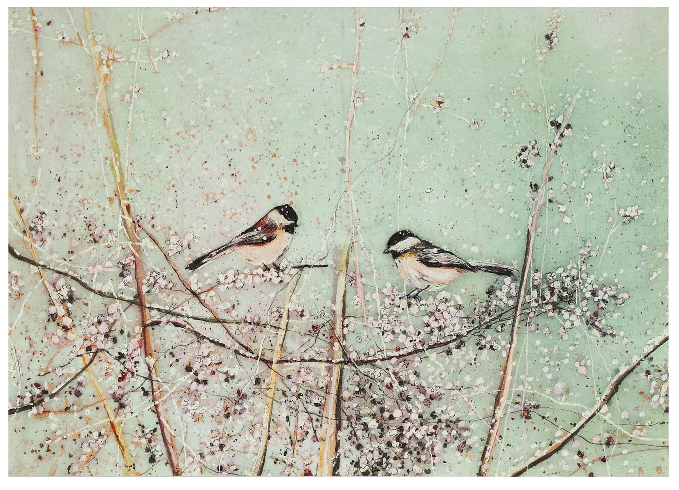 Chickadees in Winter Deluxe Boxed Holiday Cards (Christmas Cards, Greeting Cards)