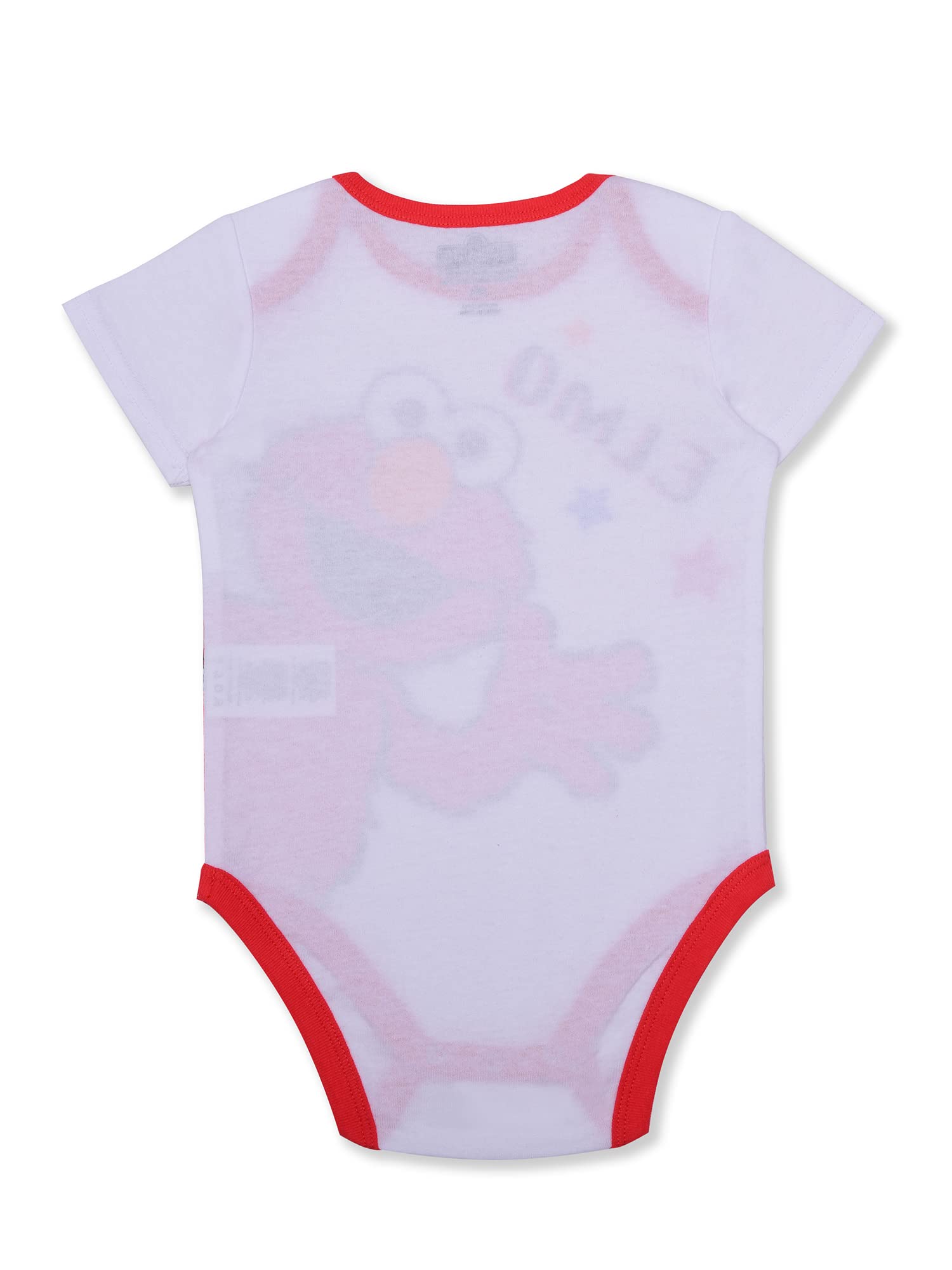 Sesame Street Boys’ Elmo Bodysuit and Jogger Set for Newborn and Infant – Red/White
