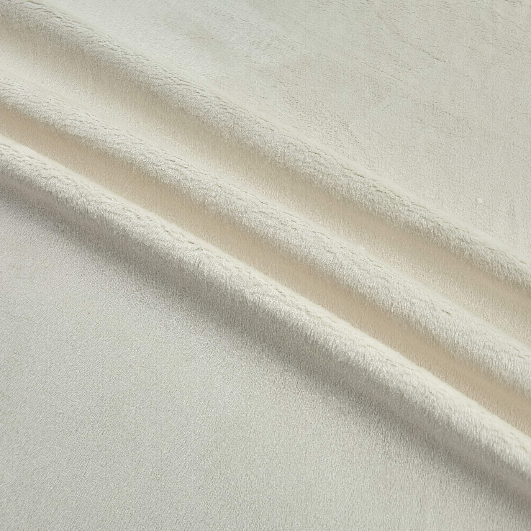 Shannon Minky Solid Cuddle 3 Ivory, Fabric by the Yard