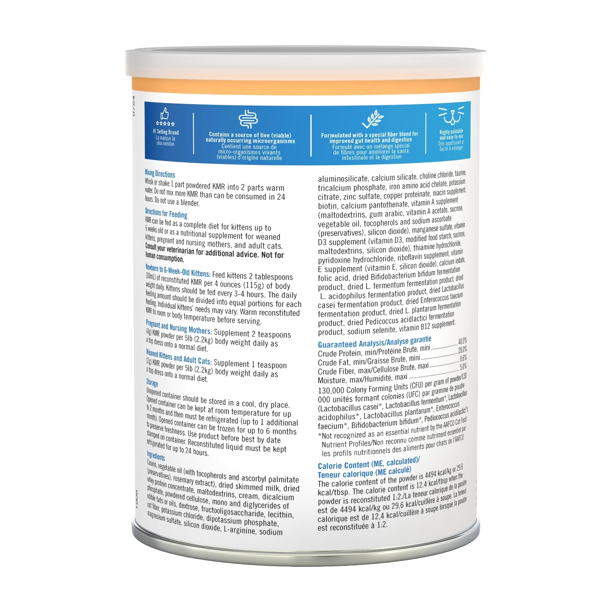 Pet-Ag KMR Kitten Milk Replacer Powder - 12 oz, Pack of 3 - Powdered Kitten Formula with Prebiotics, Probiotics & Vitamins for Kittens Newborn to Six Weeks Old - Easy to Digest