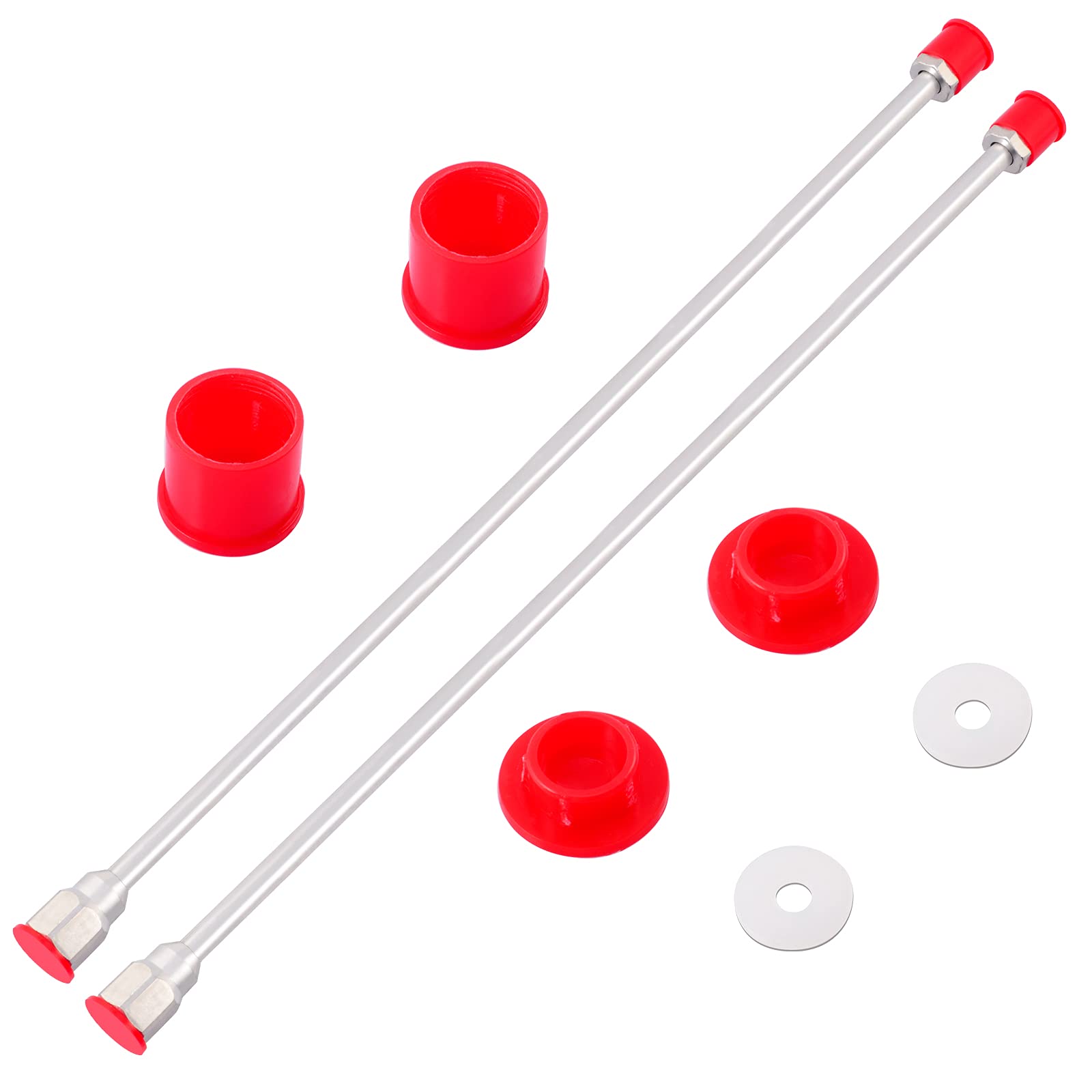 SINYOWOT 40 Inch/100CM Airless Sprayer Gun Tip Extension with Red Guard, Airless Paint Sprayer Spray Gun Tip Extension Pole Rod (2 Pack)
