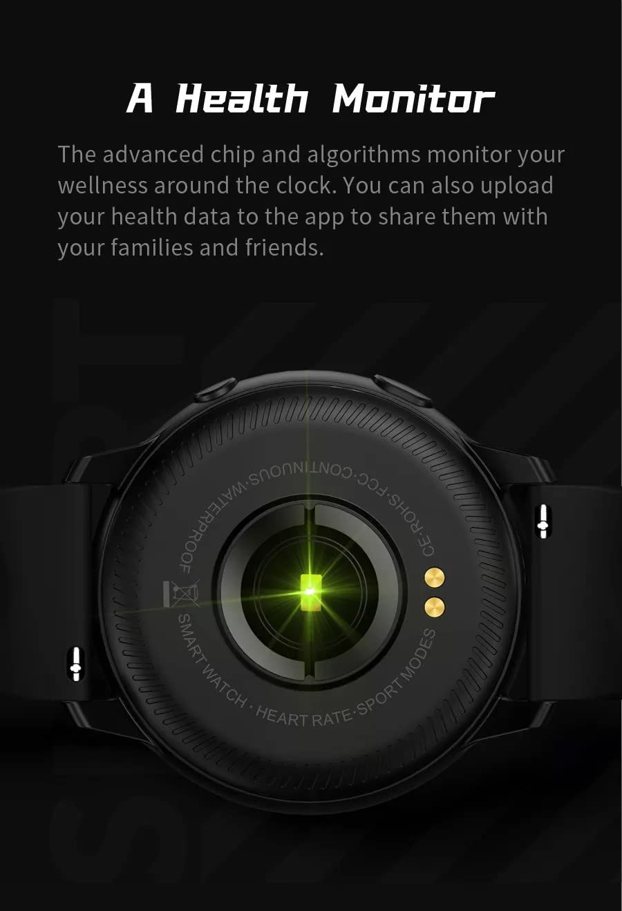 Smart Watch 2022 for Woman and Men, 1.28 ich Full Screen Touch, Activity Trackers Compatible iOS/Android, IP68 Waterproof, Black 1.28 inch VMX1 0
