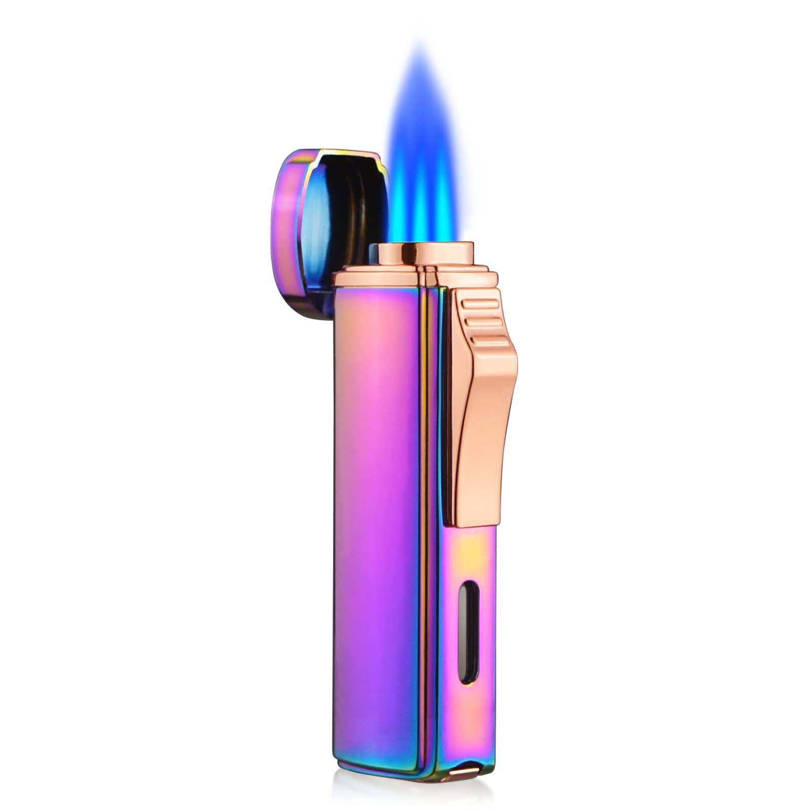 Cigar Torch Lighter Butane Refillable Windproof Lighters for Candle(Colorful)
