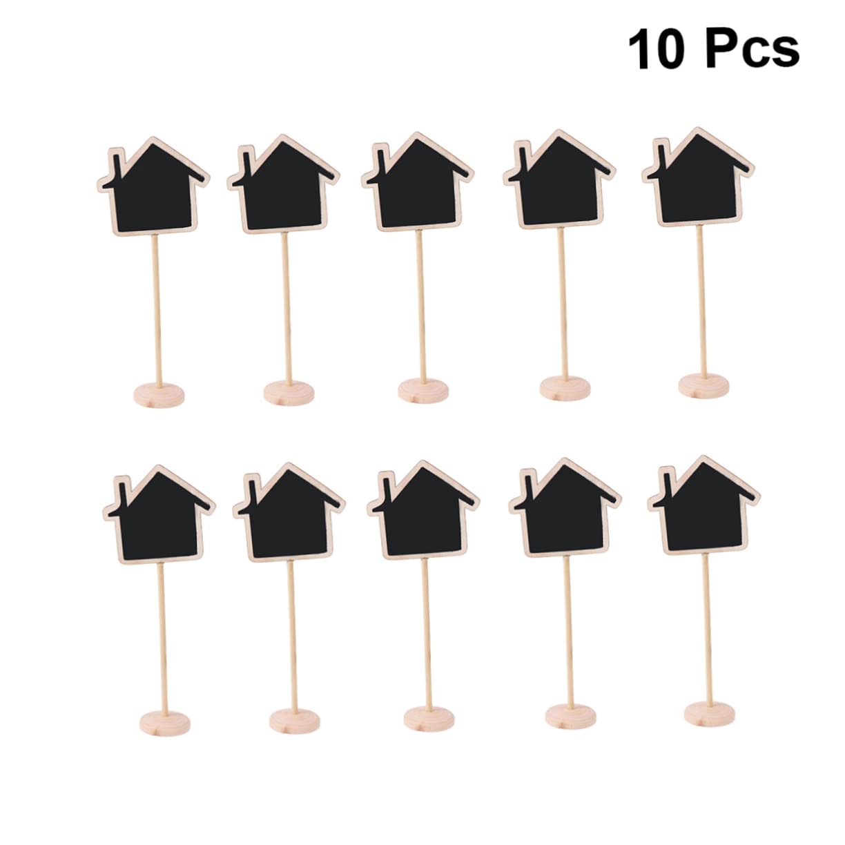 Ciieeo 10pcs Chalkboard Display Sign Message Chalkboard Table Number Message Board Signs Table Number chalkboards Writing Board Mini Blackboard Wedding Signs Dining Table Wooden Easel