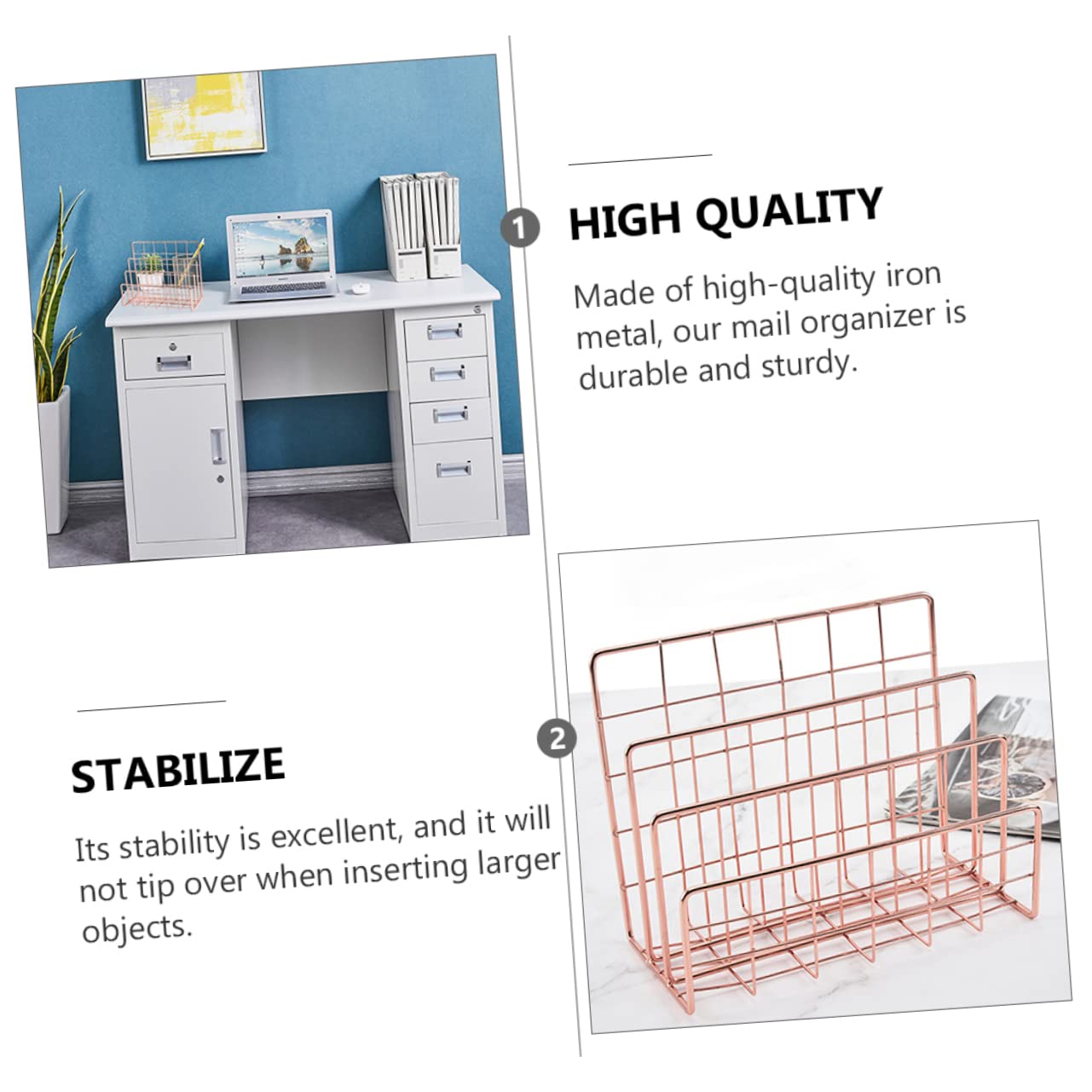 Ciieeo 1pc Letter Rack File Rack Desktop Iron Storage Rack Office File Document Folder File Manager Letter Holder Rack Bookshelf for Office Metal File Organizer Vinyl Records Paper