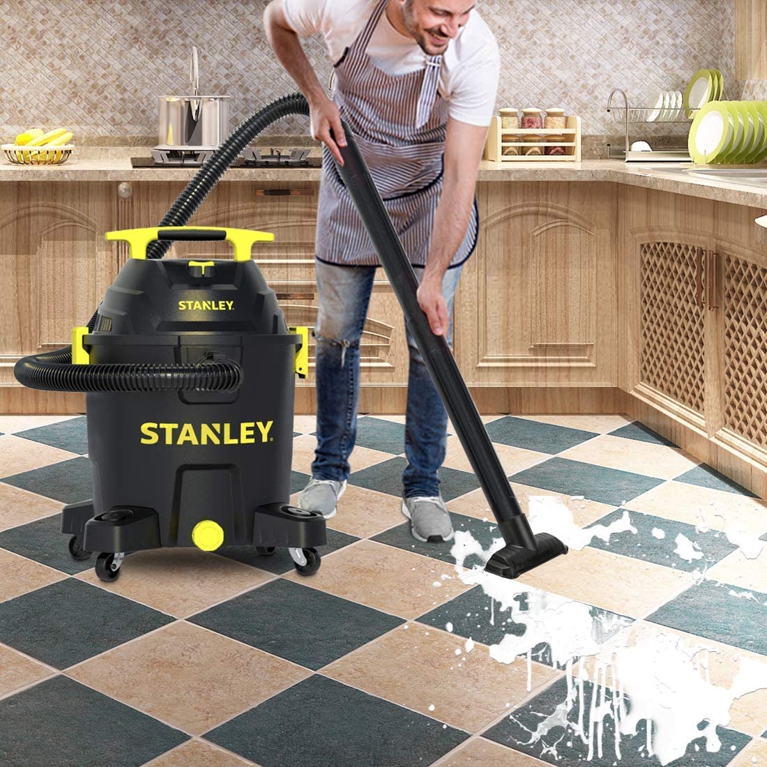 Stanley SL18701P-10A Wet/Dry Vacuum,10 Gallon Shop Vacuum, 6.0 Peak HP Wet/Dry Vac with Blower Function, 1-7/8" Hose, Black
