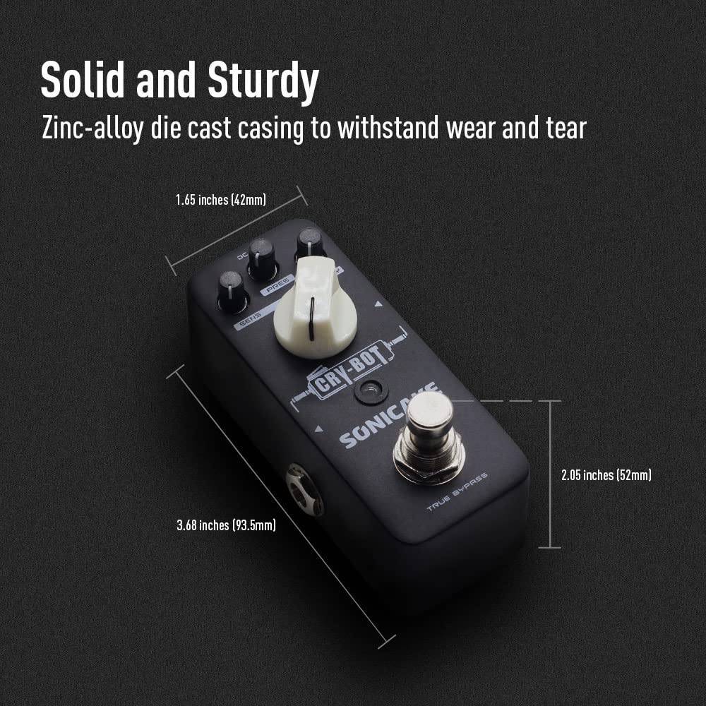 SONICAKE Auto Wah Pedal Auto Wah Guitar Pedal Guitar Effect Pedal Envelope Filter Cry-Bot True Bypass