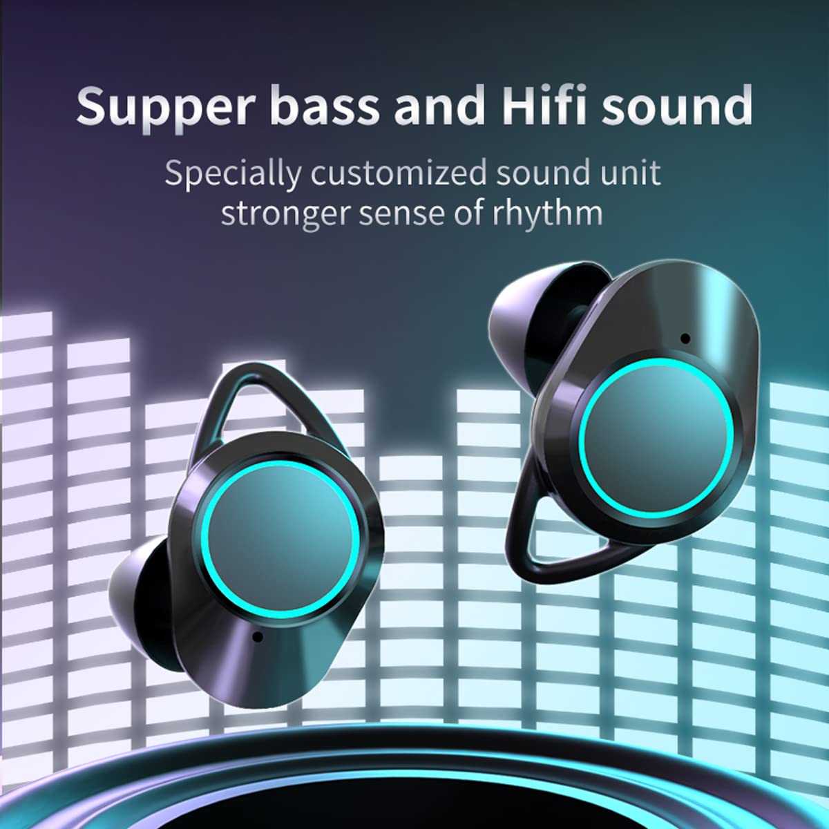 Soonic Android Earbuds, LED Display Wireless Noise Cancelling Earbuds, Compatible with Apple Android, Built-in Microphone, Sweat Resistant IPX7 Waterproof Earbud Bluetooth 5.0 3300 mAh case (G08-88)