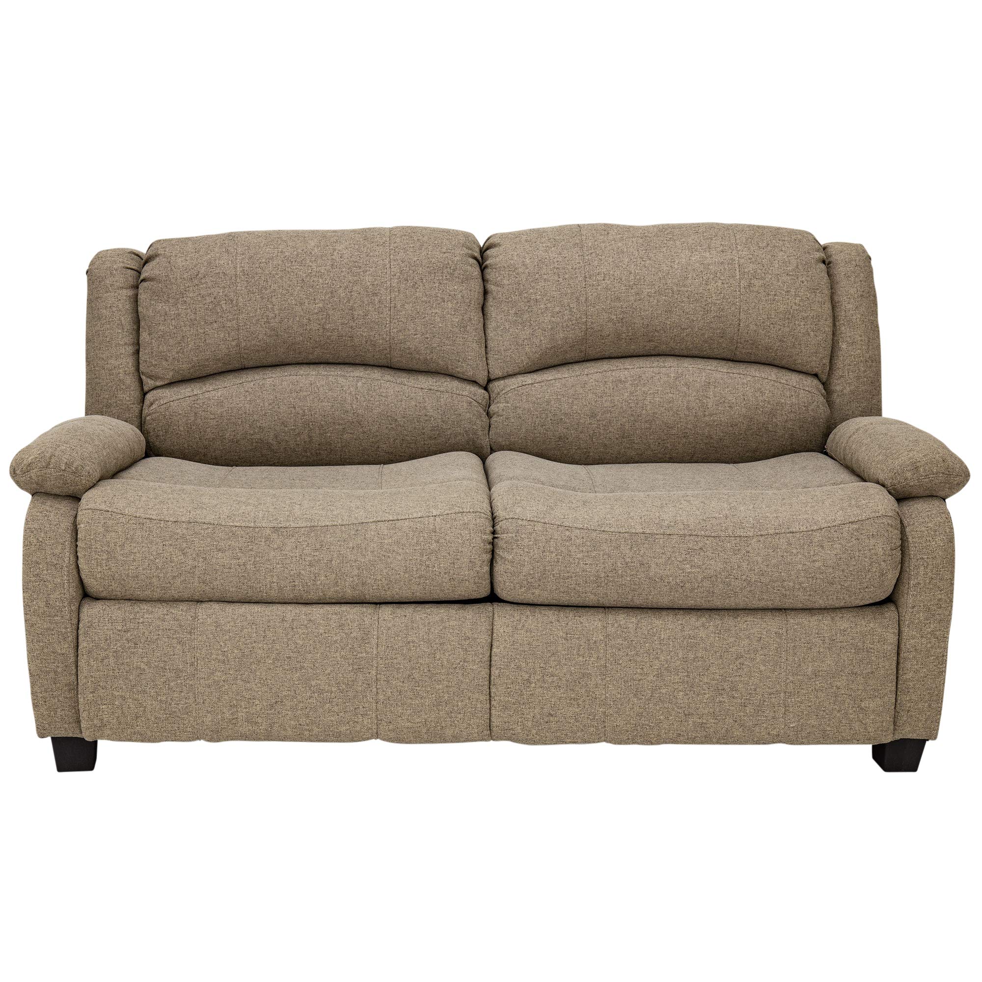 RecPro 65" RV Hide A Bed Loveseat | Cloth | Memory Foam Mattress | Pull Out Couch | Living Room Furniture (Oatmeal)