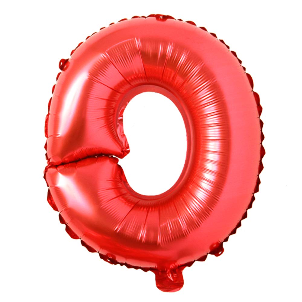 Red 28 inch Letter Balloons Alphabet Number Balloons Foil Mylar Party Wedding Bachelorette Birthday Bridal Baby Shower Graduation Anniversary Celebration Decoration (Can not Float) (28 inch Red O)