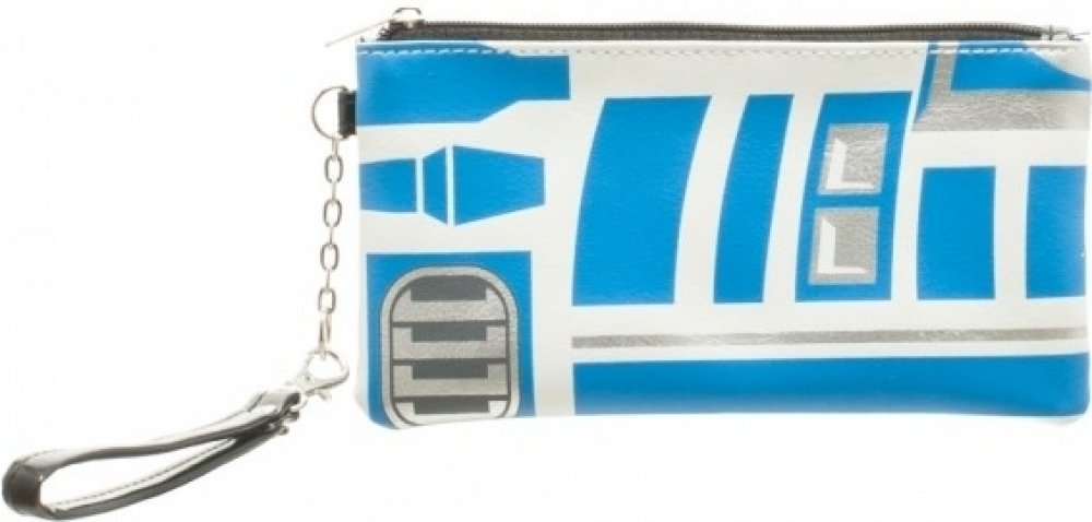 Star Wars R2-D2 Rebel Alliance Clear Envelope Wallet w/ Wristlet & Mini Zip Wallet, 8" x 5"