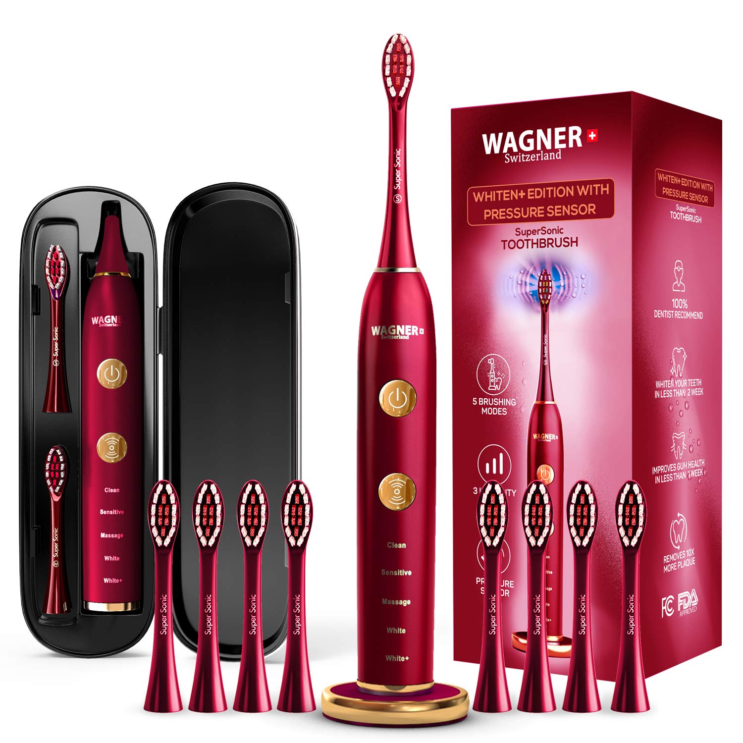Replacement Toothbrush Brush Heads for Wagner & Stern and Wagner Switzerland toothbrushes. (Pink)
