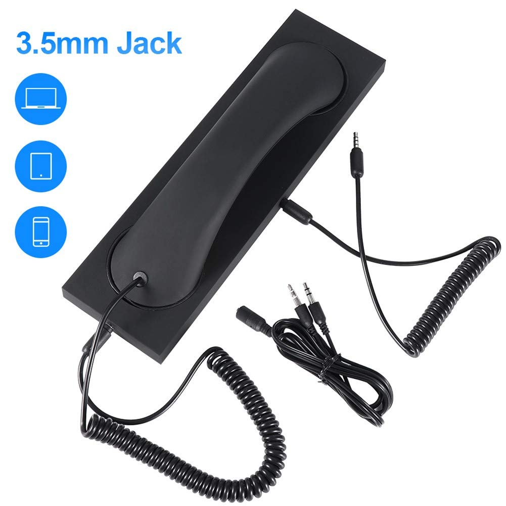 Retro Handset,Cell Phone Handset,Retro Telephone Handset Anti Radiation Receivers 3.5MM for iPhone iPad,Mobile Phones,Computer …