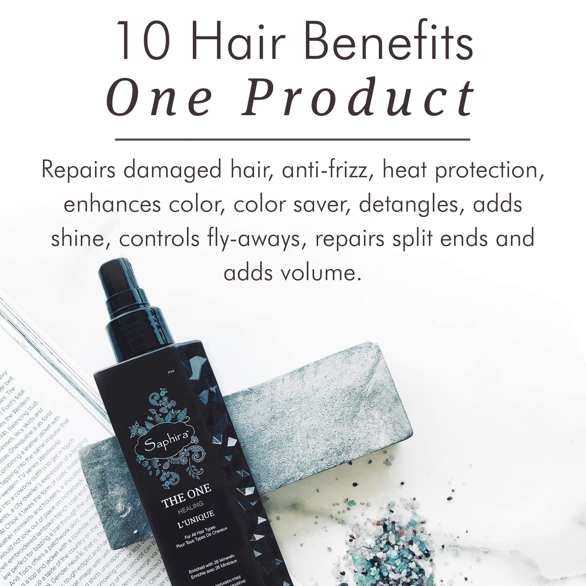 Saphira Hair Extensions Support Group Set | Daily Supplement, Leave-on Spray & Moisturizing Shampoo | Supports Strong Hair and Roots for Hair Extensions |