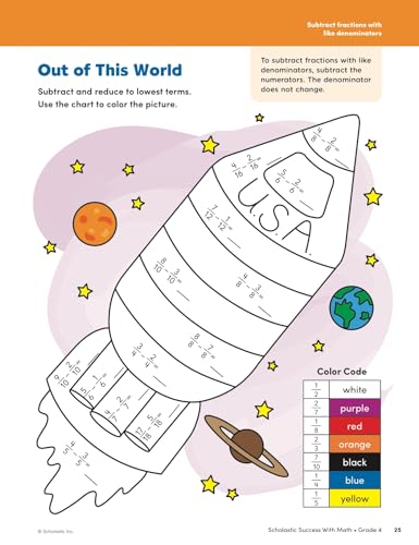 Scholastic Success with Math Grade 4 Workbook