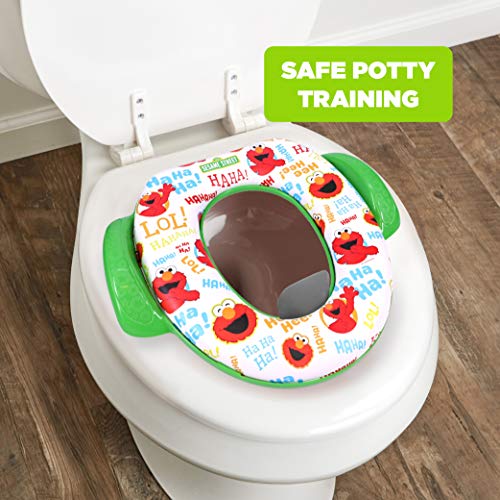 Sesame Street "So Funny Elmo" Soft Potty Seat and Potty Training Seat - Soft Cushion, Baby Potty Training, Safe, Easy to Clean