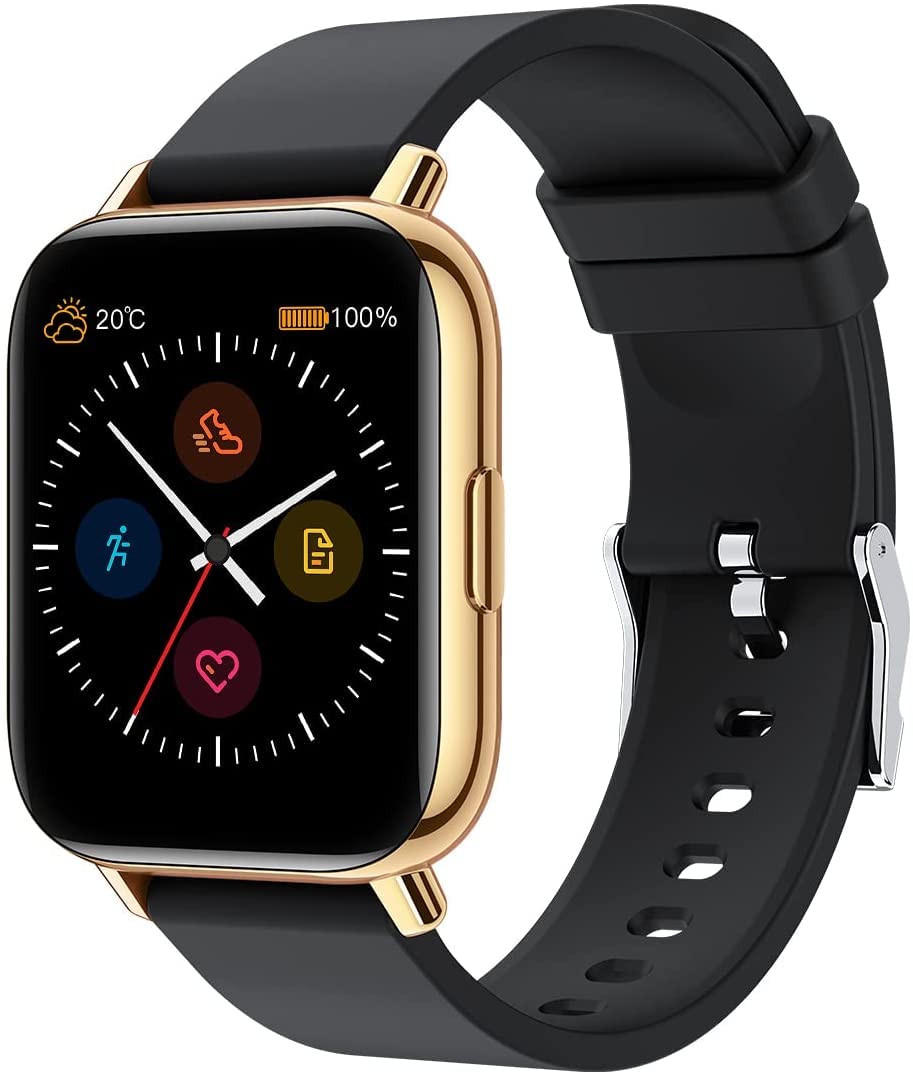 Smart Watch, IP68 Waterproof Activity Fitness Tracker Watch with Heart Rate Blood Pressure Sleep Monitor Pedometer Step Counter Mens Smartwatch for Android iOS Phones 2024 Smart Watches for Men Women
