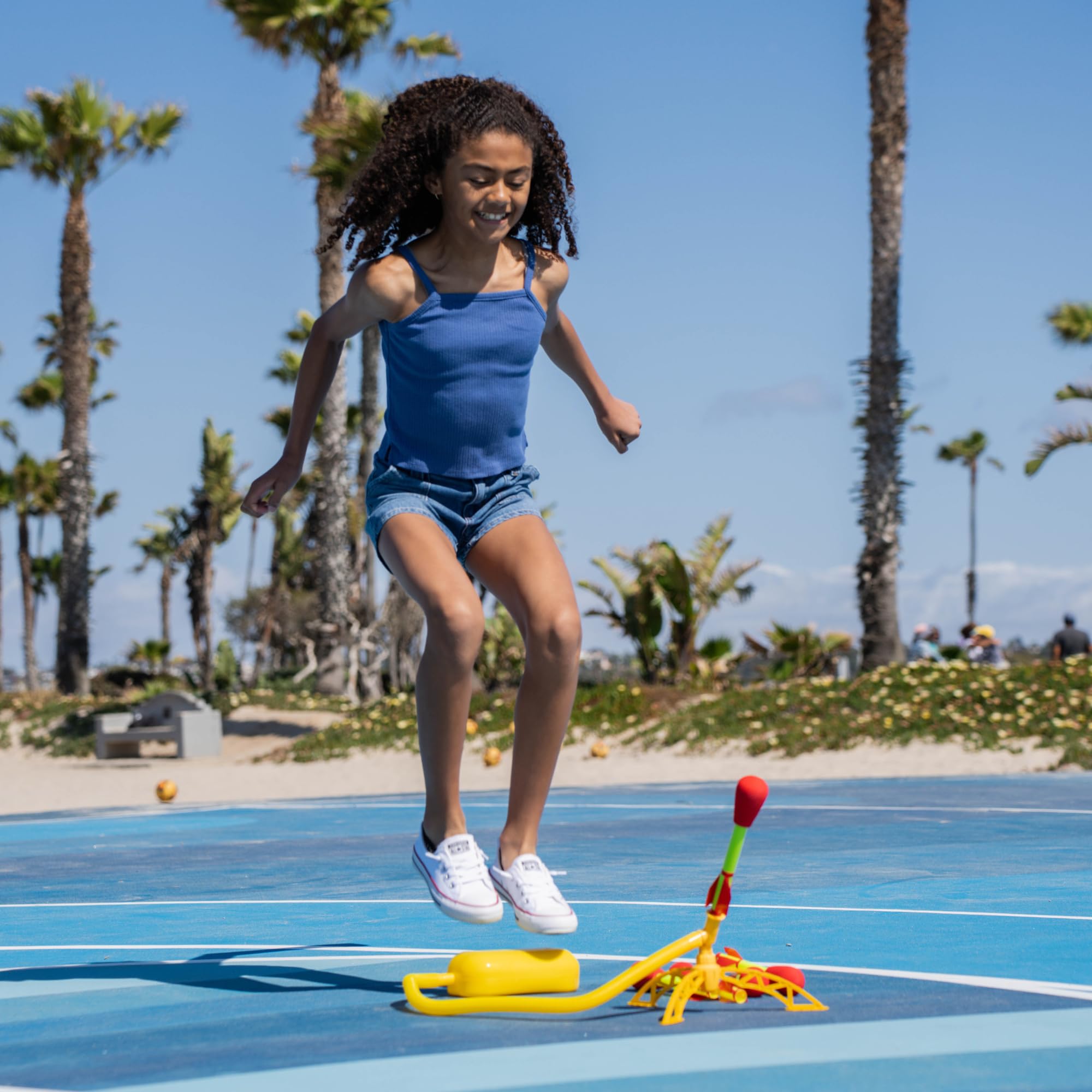 Stomp Rocket Ultra Rocket Launcher for Kids, 4 Rockets - Fun Backyard & Outdoor Kids Toys Gifts for Boys & Girls - High Flying Toy Foam Blaster Set - Multi-Player Adjustable Launch Stand