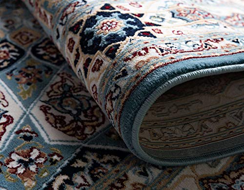 Unique Loom Narenj Collection Area Rug - Adams (10' Round Blue/Burgundy)