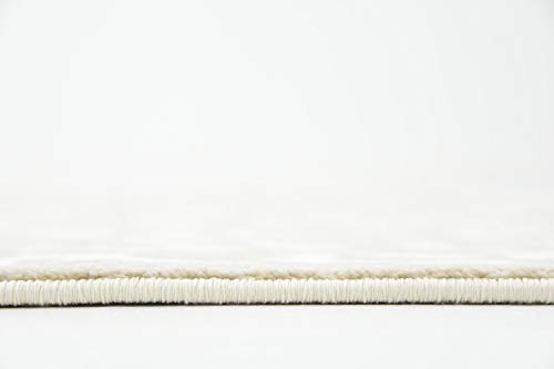 Unique Loom Rushmore Collection Area Rug - Johnson (5' 1" x 8' Rectangle, Snow White/ Beige)