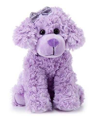The Petting Zoo Scruffy Dog Stuffed Animal, Gifts for Girls, Purple Dog Plush Toy 9 Inches