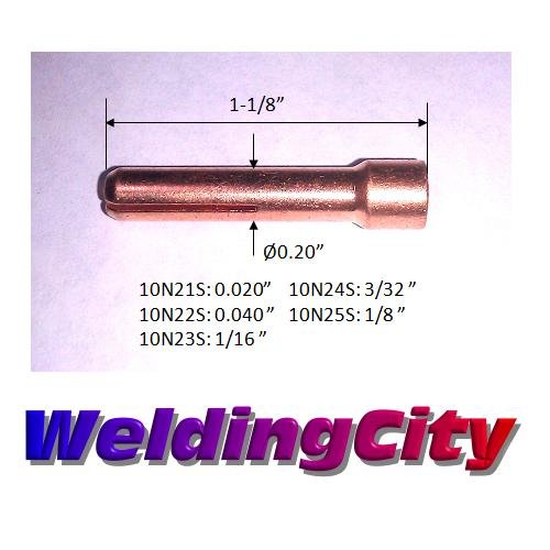 WeldingCity TIG Welding Torch Accessory Kit Stubby Setup (1/16"-3/32") Collet-Gas Lens-Ceramic Cup-Gasket-Back Cap for Torch 17, 18 and 26 Weldcraft Miller Lincoln Hobart ESAB
