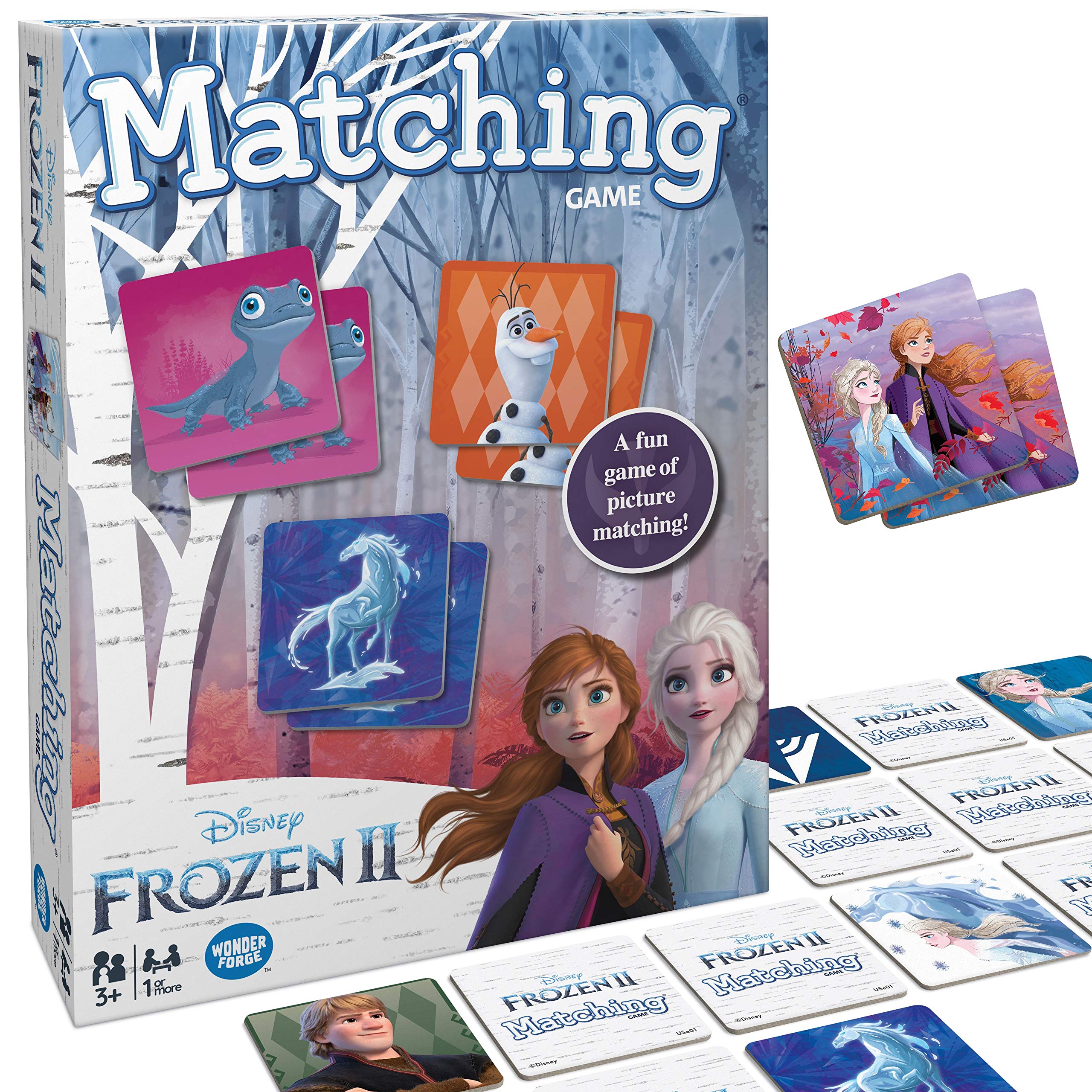 Wonder Forge Frozen 2 Matching Game | Rapid Fun Memory Game for Kids | Ideal for Ages 3-5 | Features Favorite Characters Like Anna, Elsa, and Olaf | for Birthdays and Holidays