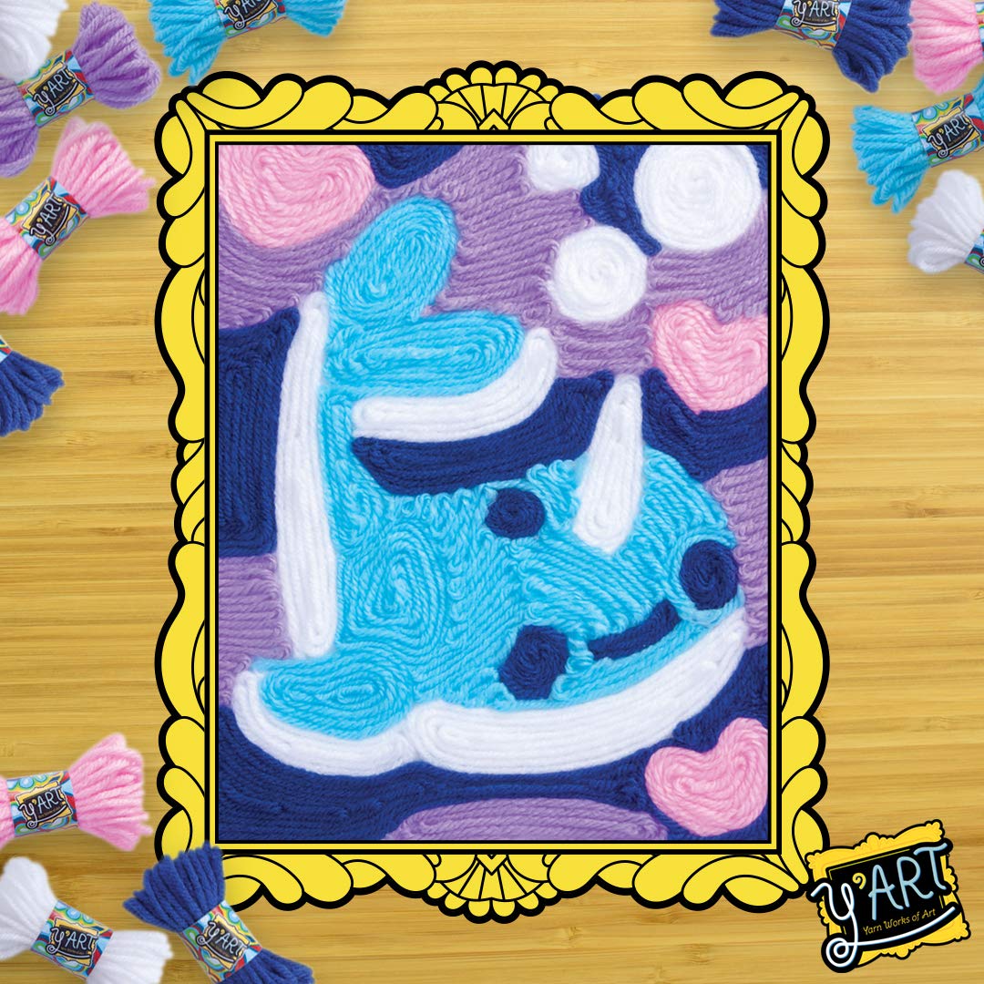 Y'Art Narwhal — Yarn Works of Art — Mess-Free Artistic Craft Activity — Ages 8+