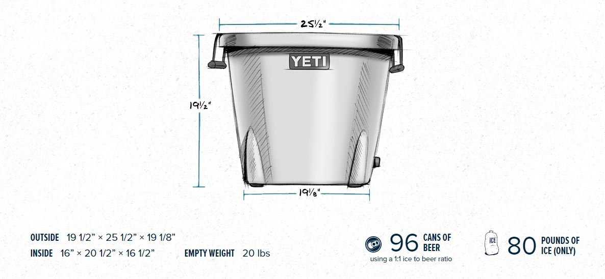 YETI Tank 85 Bucket Cooler, Desert Tan