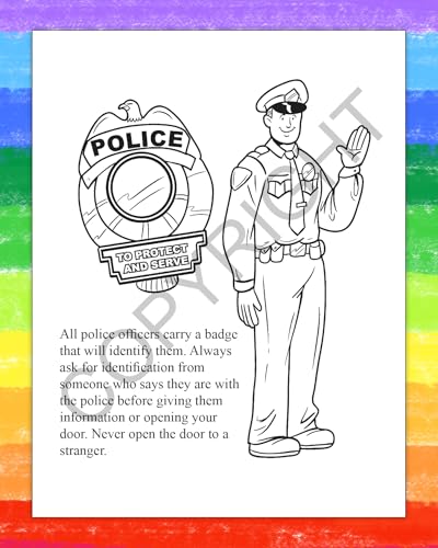 ZOCO - A Visit to The Police Station - Coloring Books (25 Bulk Pack, Without Crayons) - Games, Puzzles, Fun Activities, Gifts for Kids