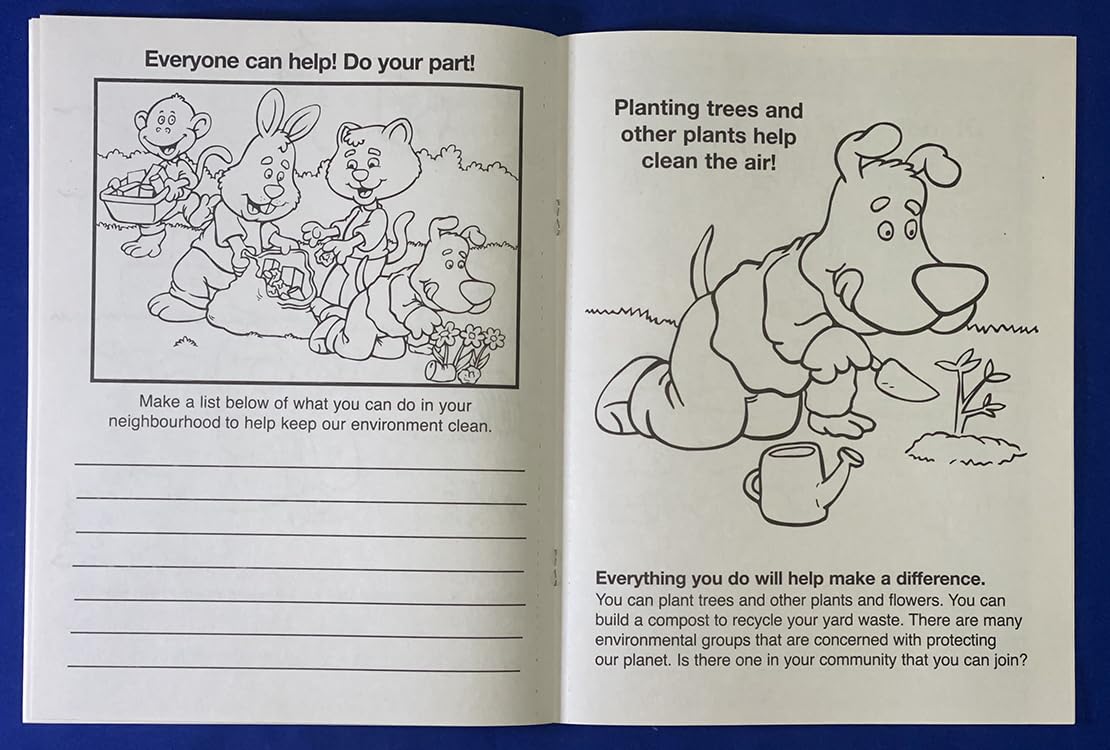 ZOCO - Keep Our Environment Clean - Kids Coloring Books (25 Bulk Pack, Without Crayons) - Conservation, Recycling - Earth Day Supplies - Educational Activities for Kids