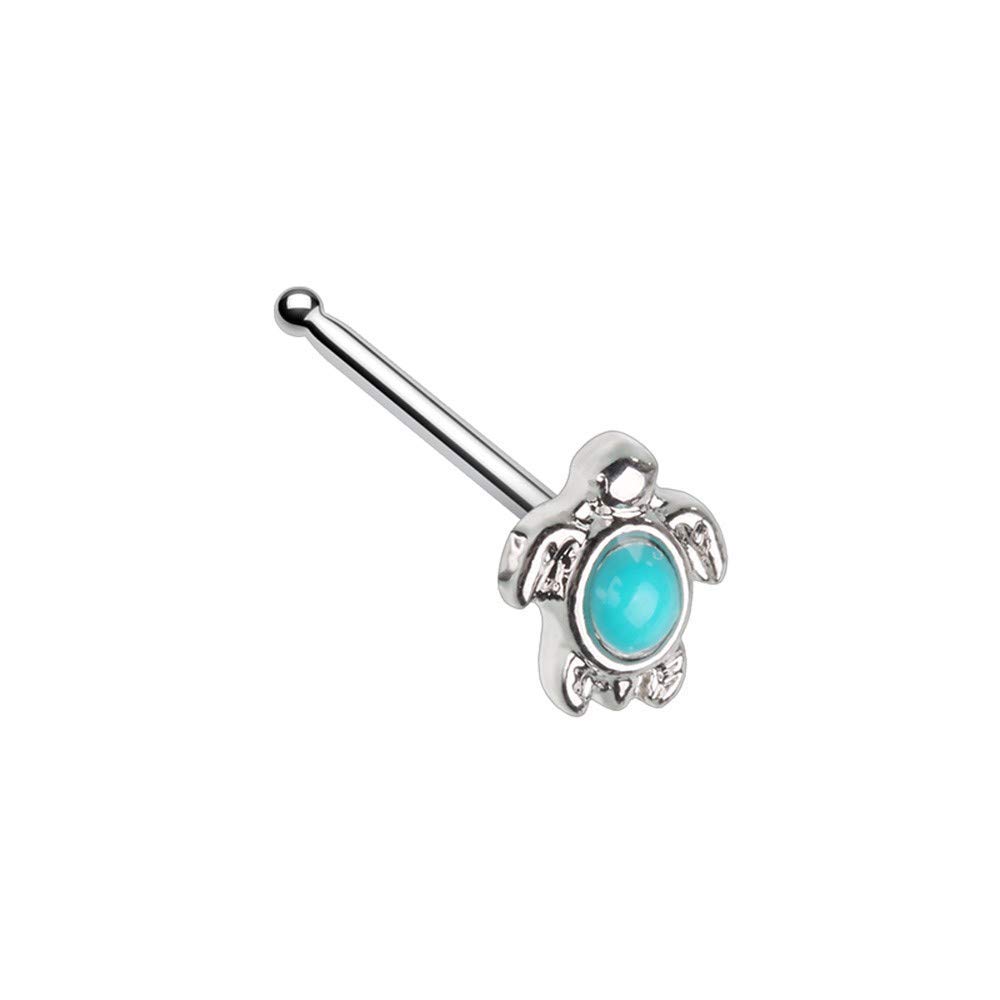 Covet Jewelry Turquoise Sea Turtle Nose Stud Ring
