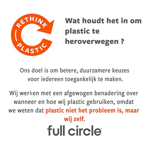 Full Circle The Ring Bamboo Vegetable and Fruit Cleaning Brush - A Versatile Scrubber for Food, Including Potatoes, Mushrooms, and Veggies with Recycled Bristles and Handle