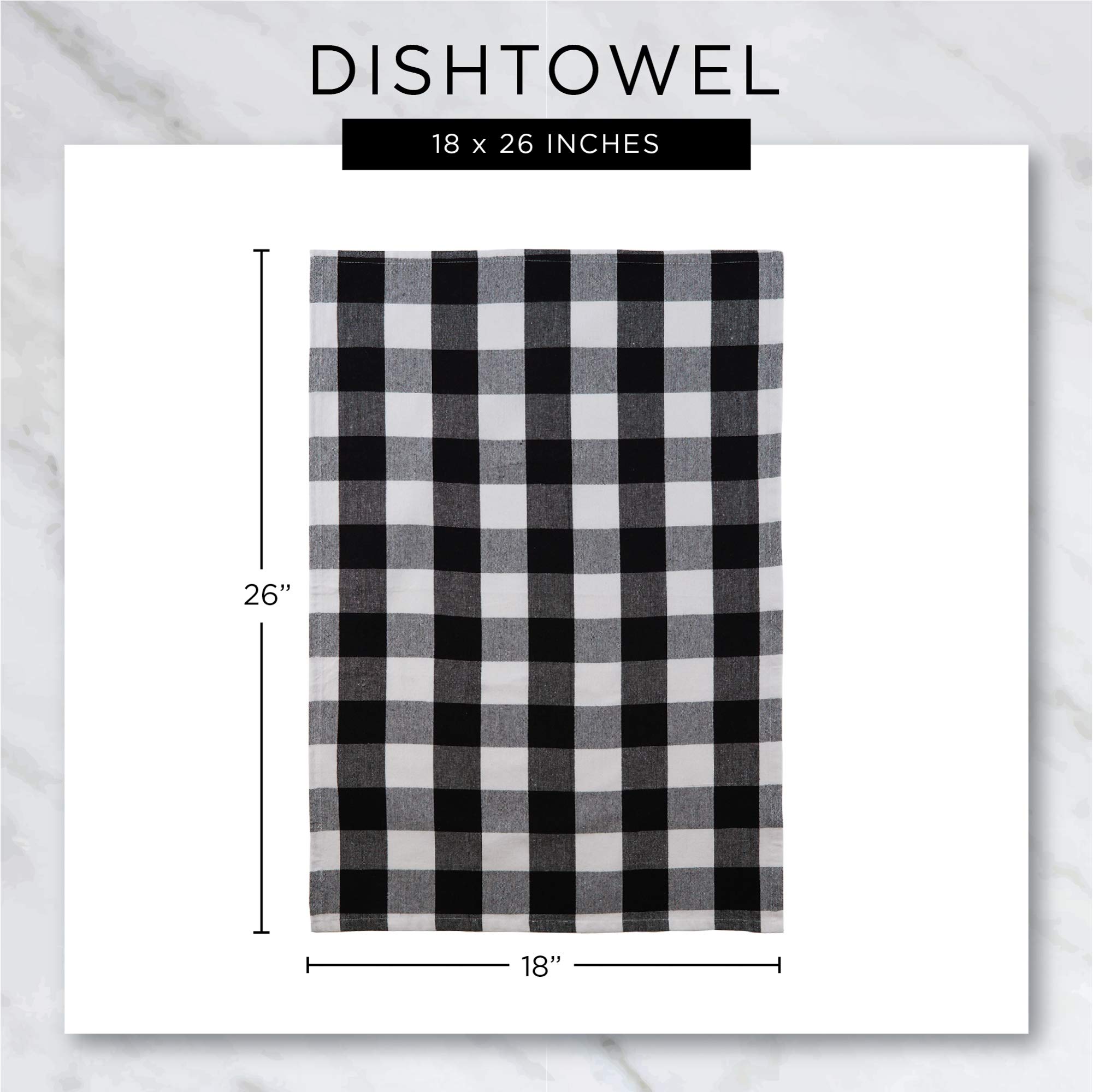 DII Recycled Cotton Kitchen Collection Dishtowel Set, 18x26, Teal, 6 Piece